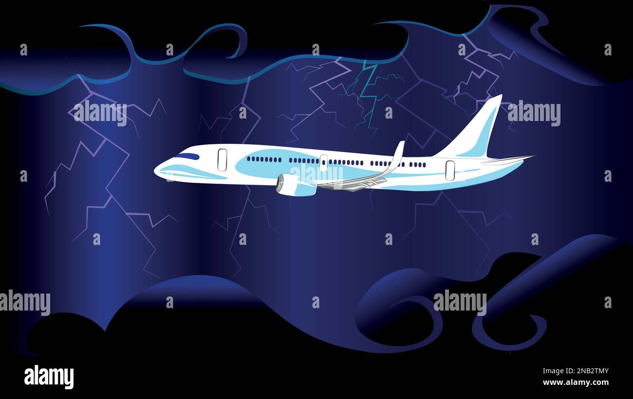 Airline aircraft in storm Stock Vector Images - Alamy