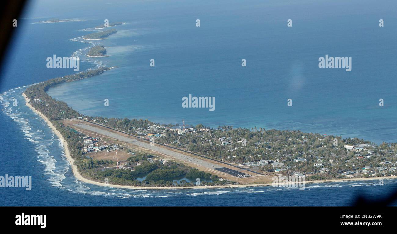 In this Oct. 13, 2011 photo, Funafuti, the main island of the nation ...