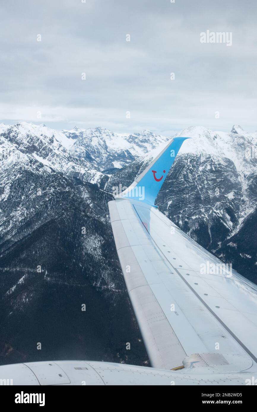 Innsbruck airport view from plane window hi-res stock photography and ...