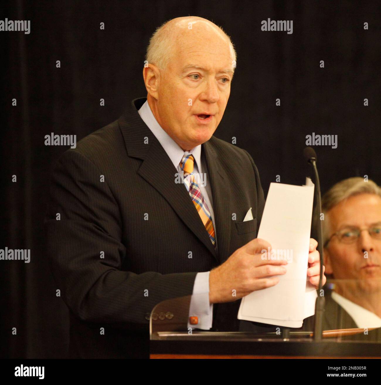 US District Court Judge Henry Hudson speaks at a Richmond Bar luncheon ...