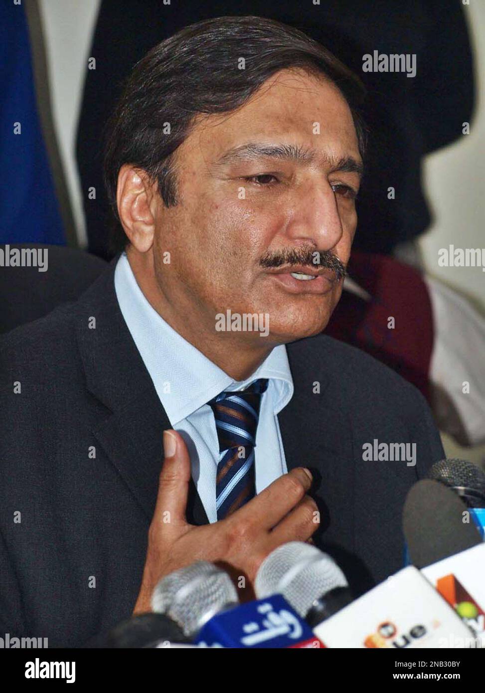 An undated photo shows a newly appointed chairman of Pakistan Cricket ...
