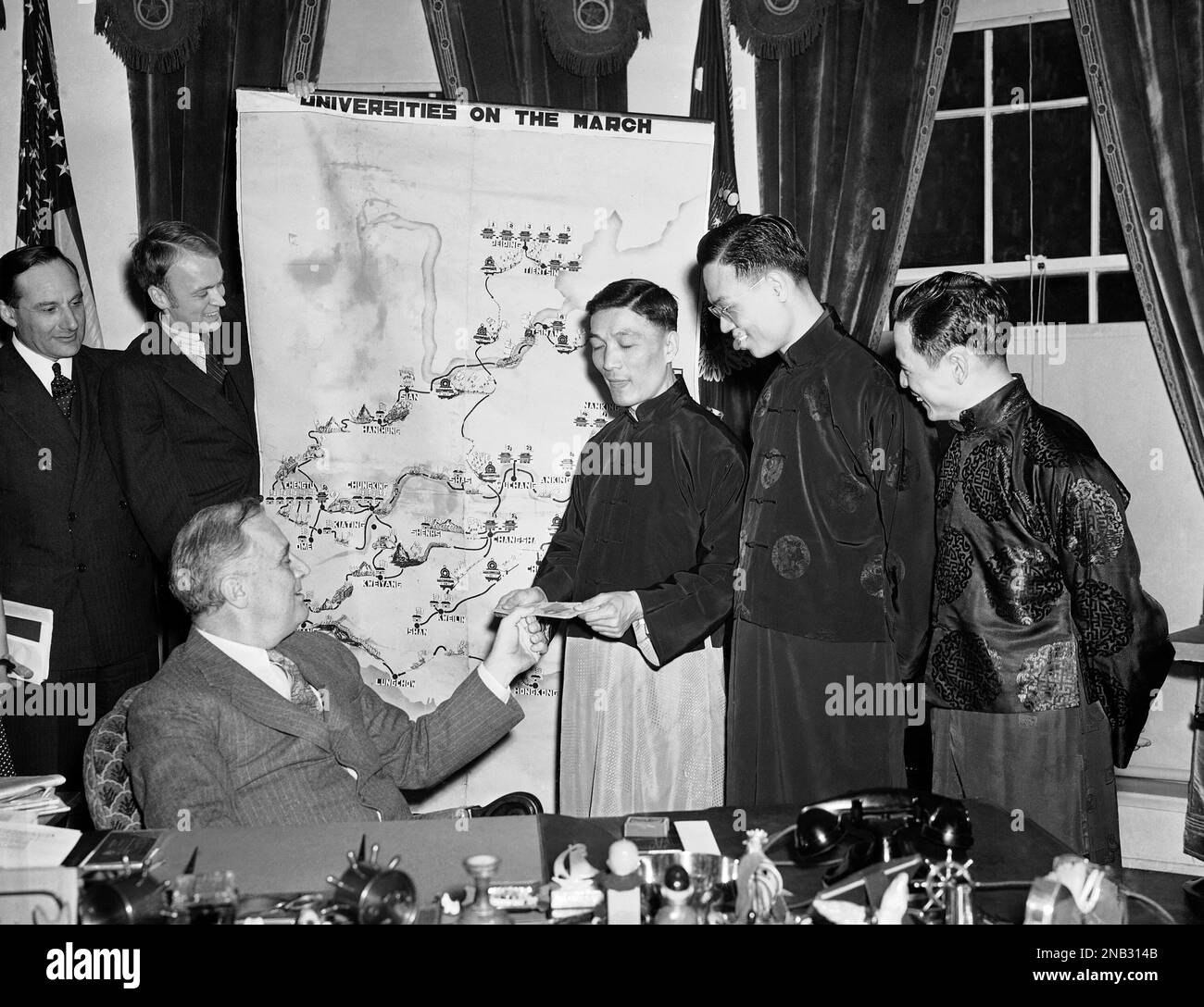 President Franklin D. Roosevelt added to his collection in White House ...