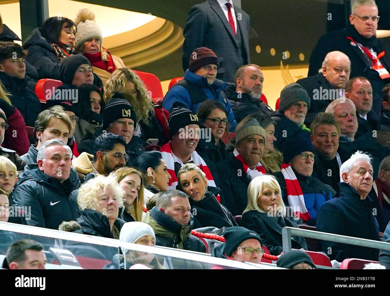 Will Ferrell (middle row, centre left) in the stands during the Premier ...