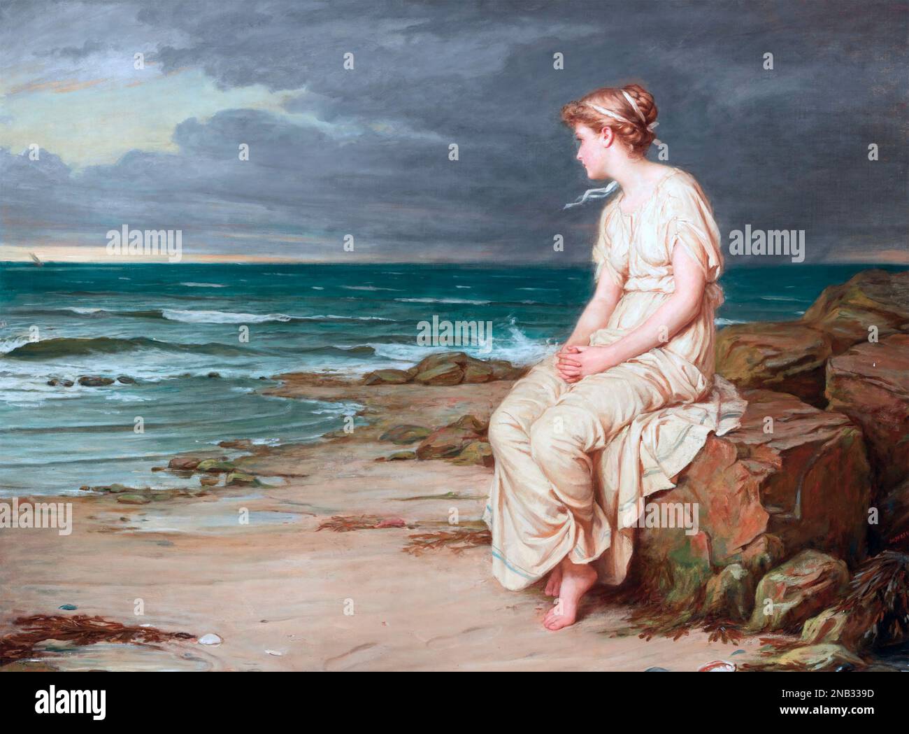 MIRANDA painted in 1875 by English artist John William Waterhouse (1849 ...