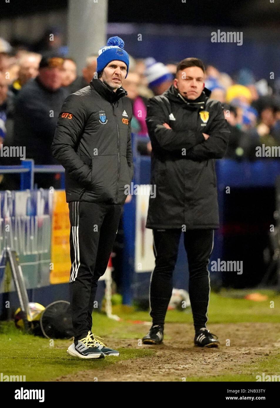 Darvel manager Mick Kennedy on the touchline during the Scottish Cup ...