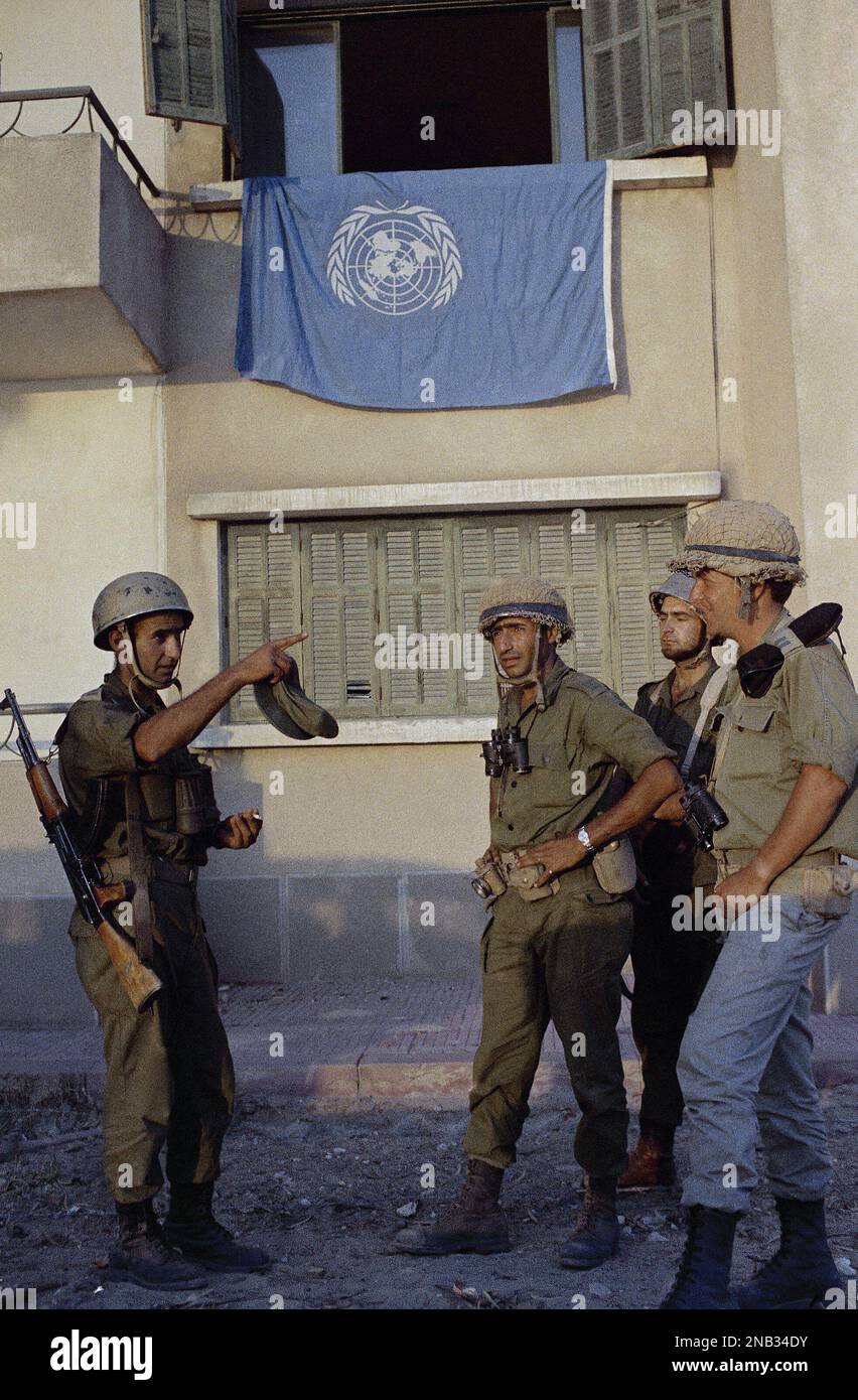 A UN advance party has put up UN flag at a waterfront villa to be used ...