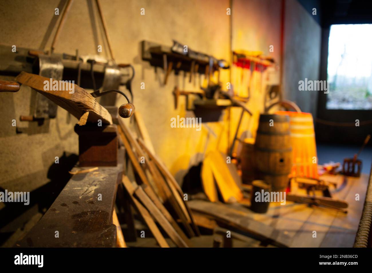 A selective focus shot of old objects in a museum Stock Photo - Alamy