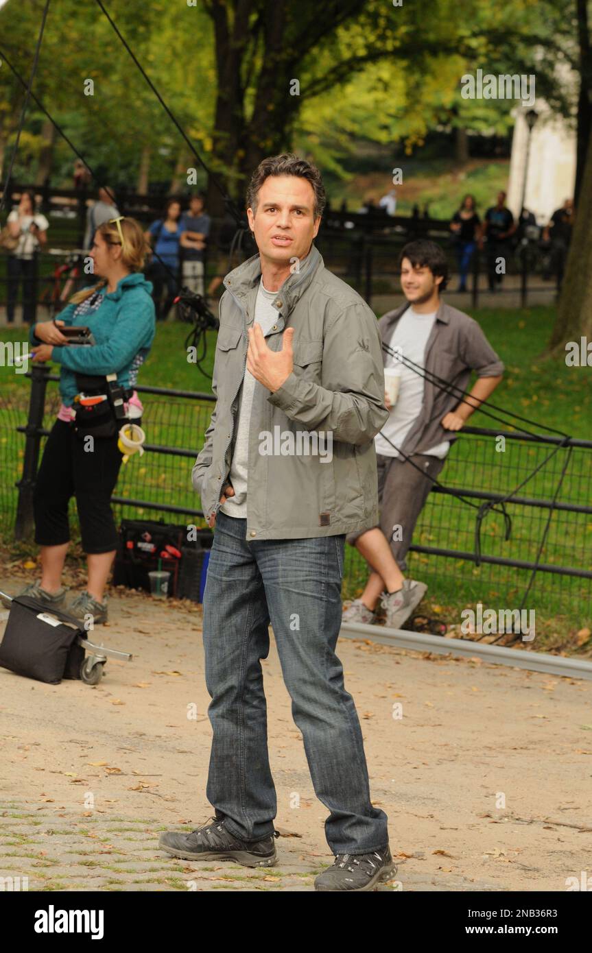 Actor Mark Ruffalo is shown on the set of "Thank You for Sharing" in ...