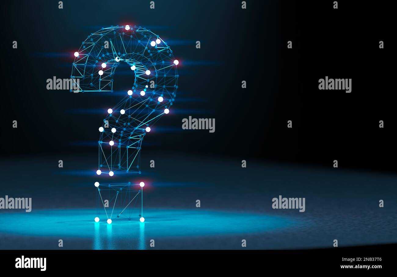 Networking And Communication Questions3d Illustrationquestion Mark And Concept Of Science And