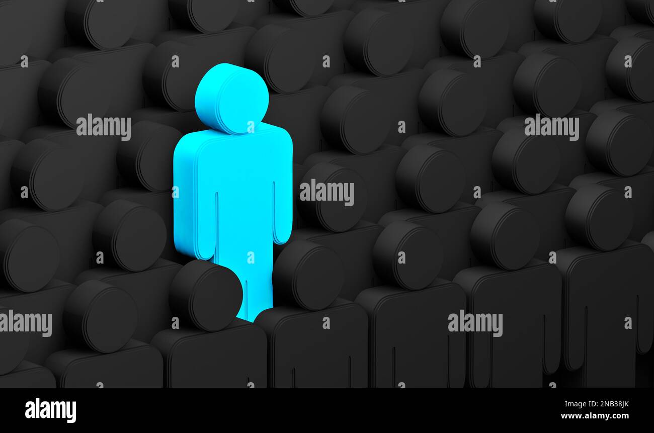 Conceptual image of different and genuine. Different and original ...