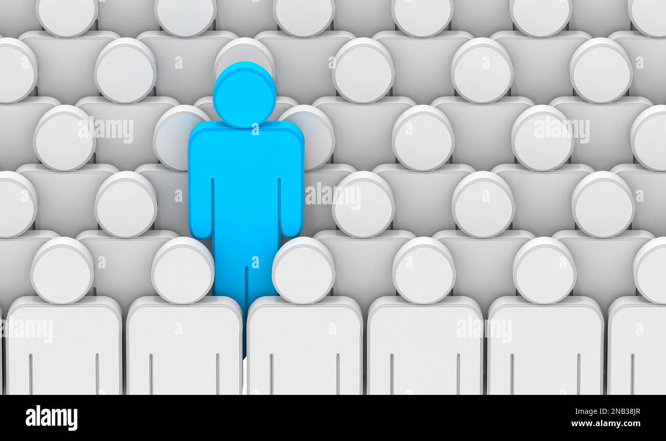 Conceptual image of different and genuine. Different and original ...