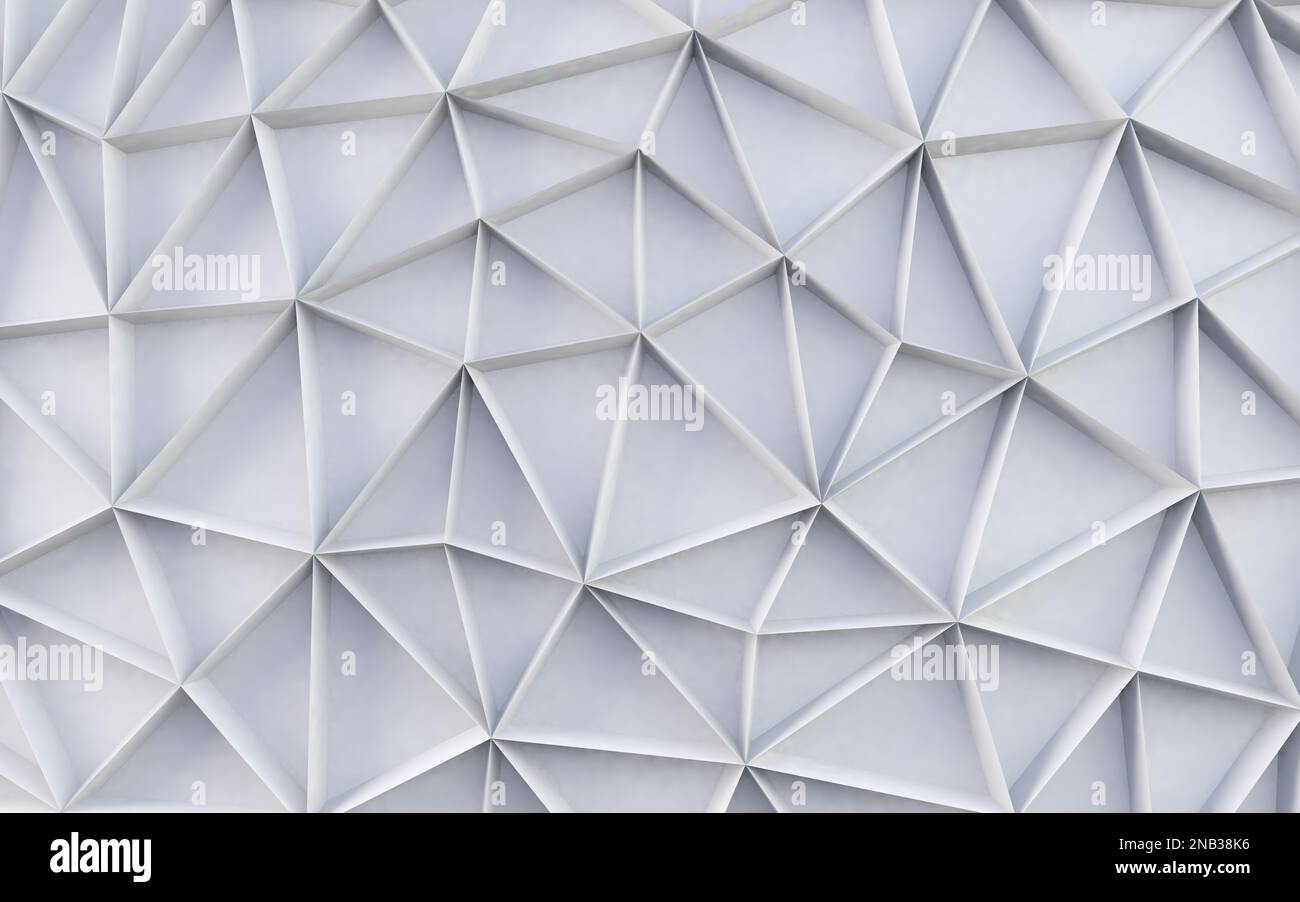 Abstract monochromatic geometric texture.3d illustration.Irregular grid ...