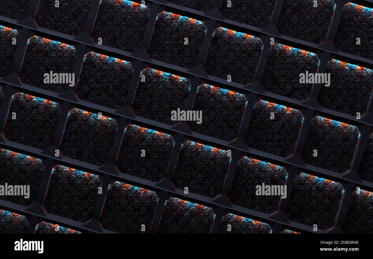 Pattern and holes in modern material.Industrial and abstract background ...