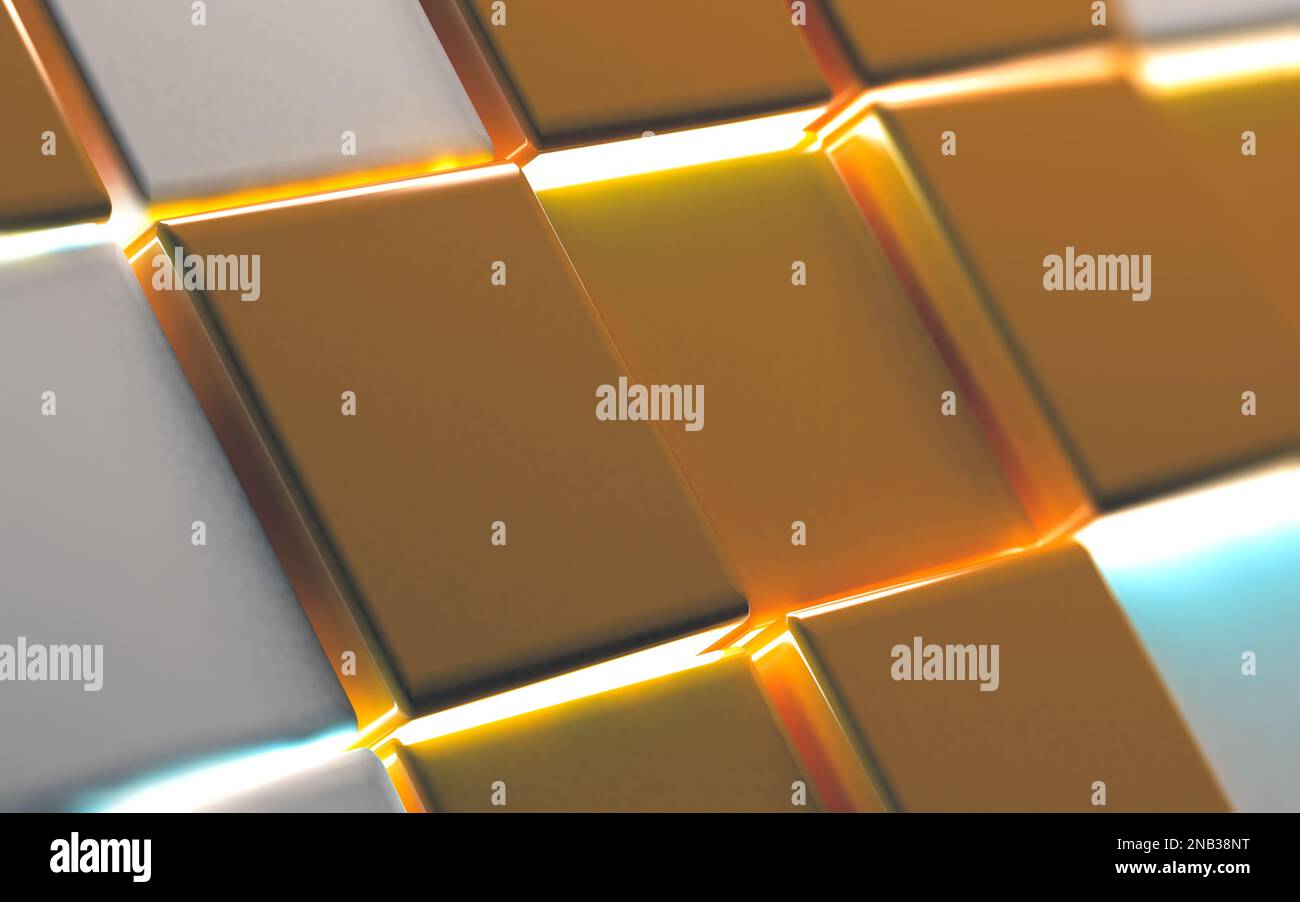 Abstract image of cubes background in orange toned.Tiles cubes ...