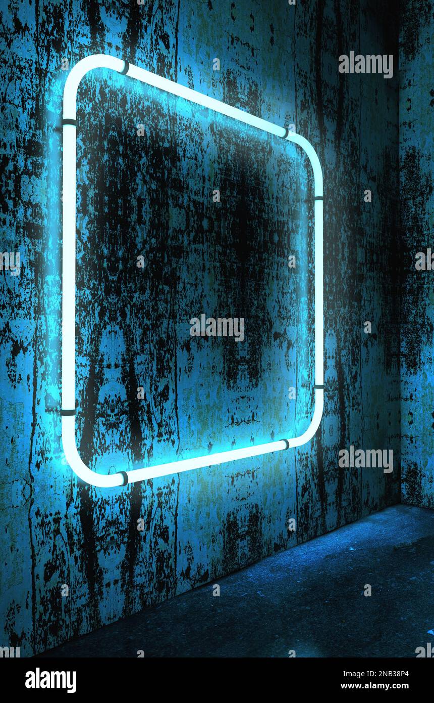 Stylish and modern neon background.Bright rectangle color on dark ...