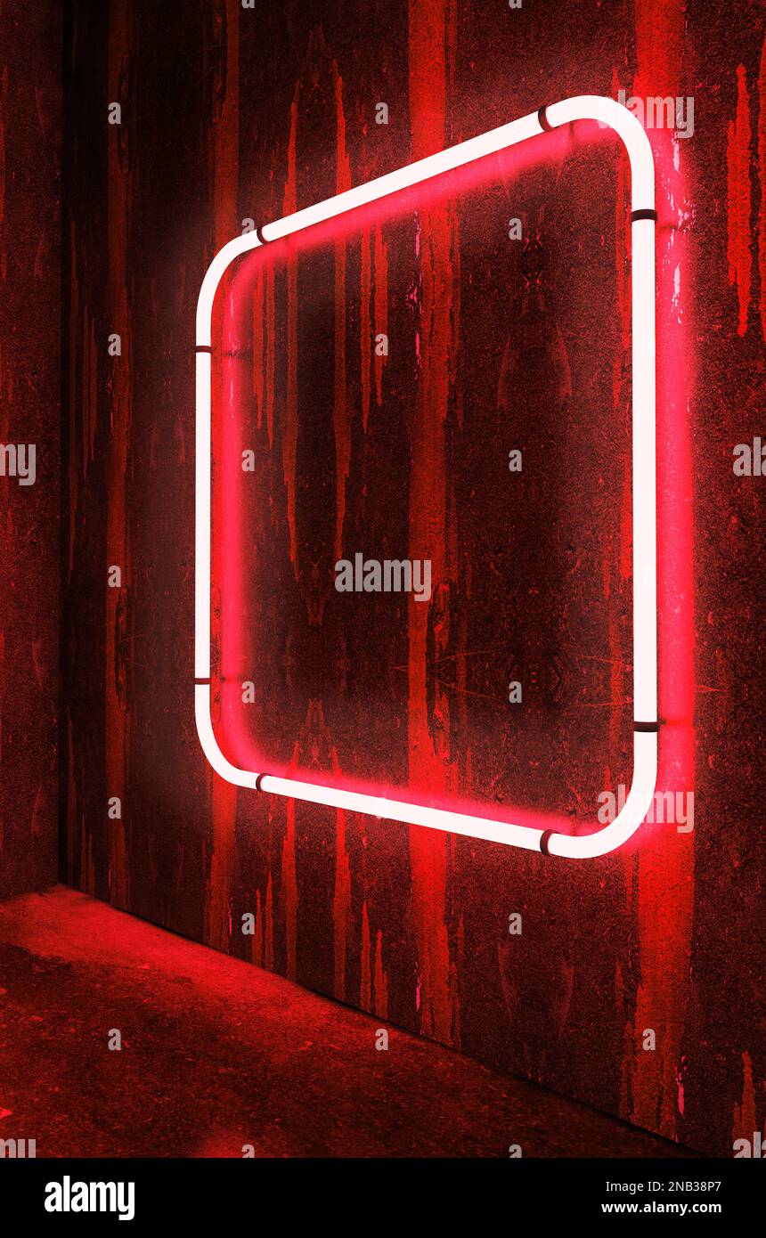 Stylish and modern neon background.Bright rectangle color on dark ...
