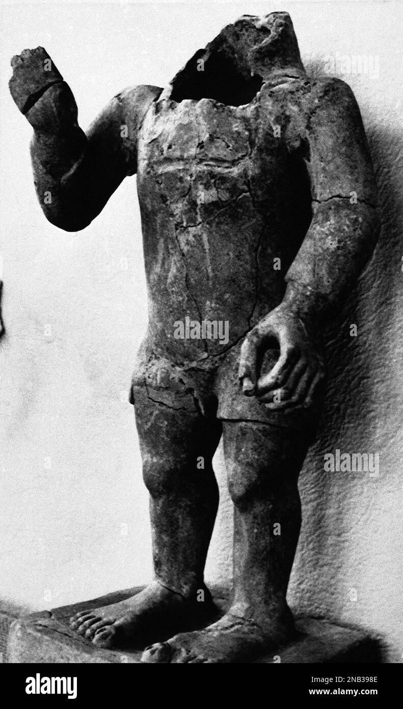 A 19-inch-high clay figure of a fertility-rite priest may offer clues ...