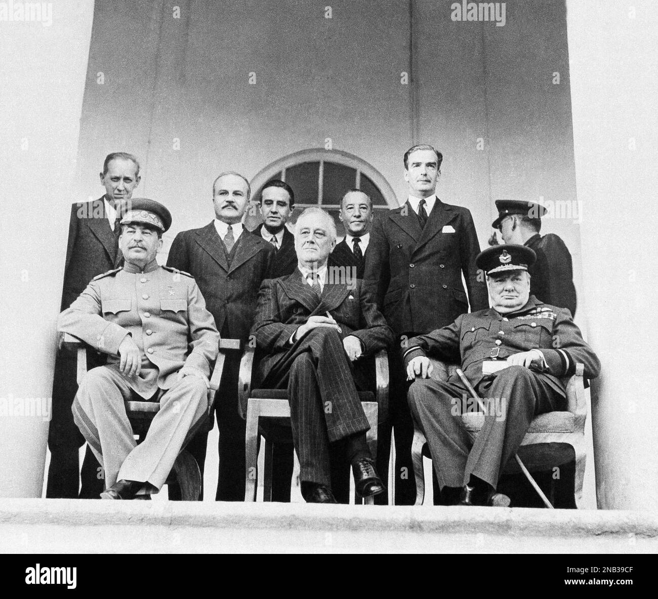 Left to right: Premier Joseph Stalin, President Franklin D. Roosevelt ...