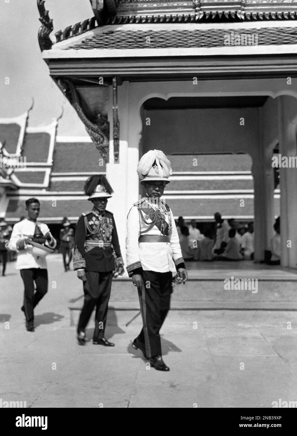 Damrong Rajanubhab of Siam arriving to take the oath of allegiance to ...