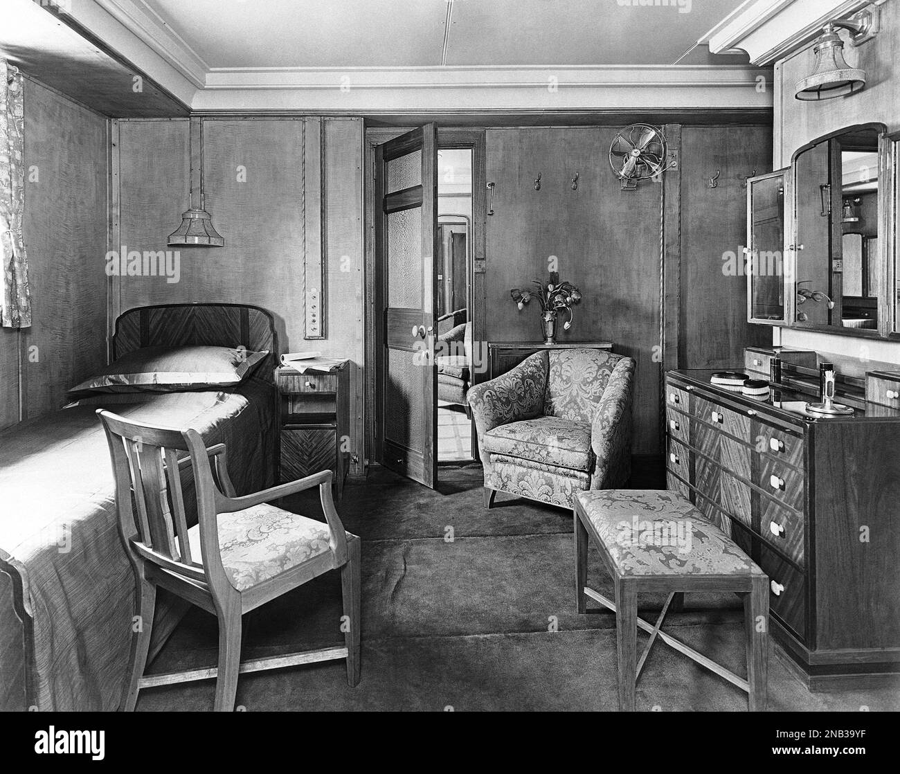 A first class cabin inside the new ocean liner named the Empress of ...