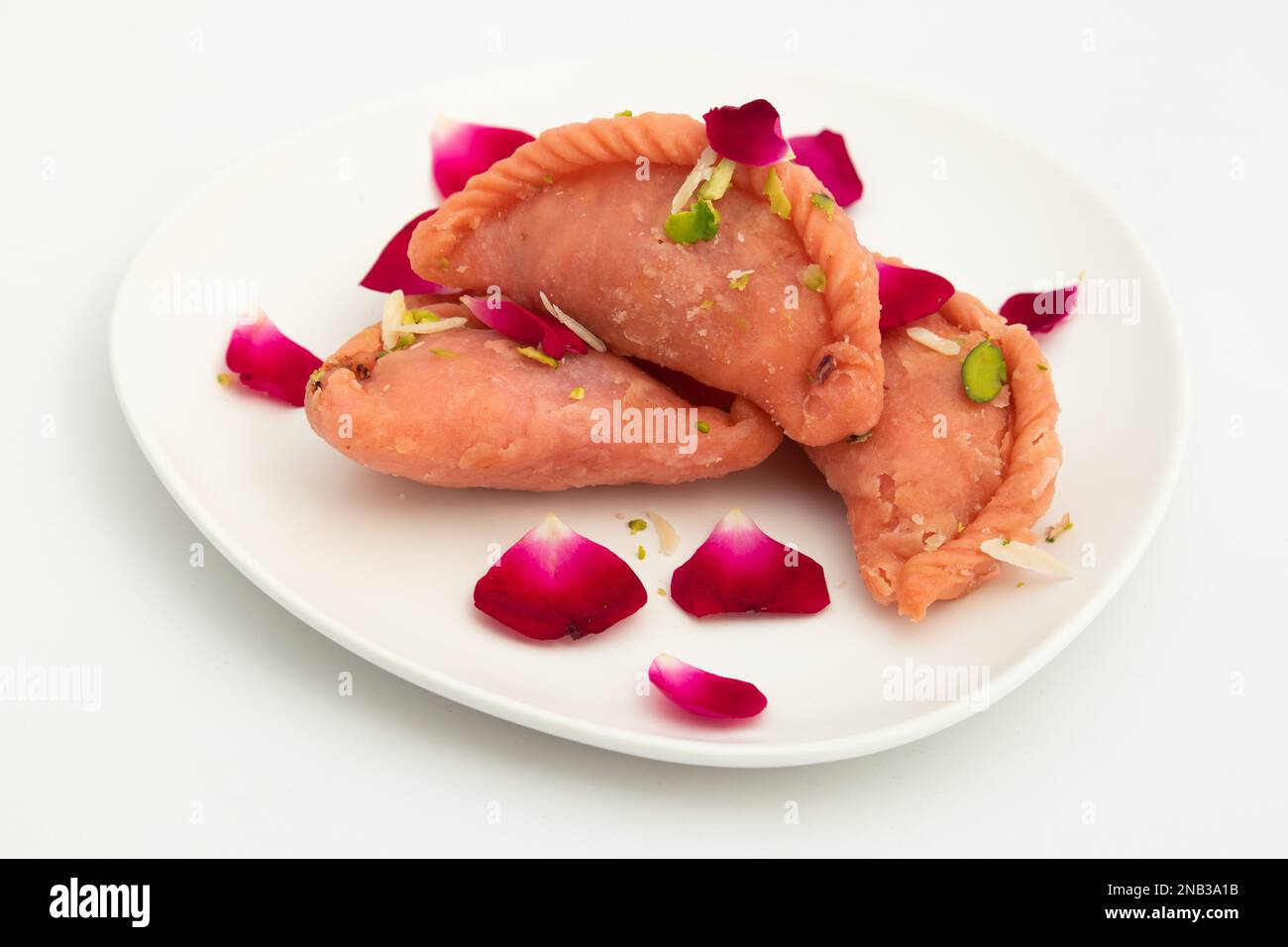 Rose Gujia Mithai Also Called Gulabi Gujiya, Pirukiya, Pirukia ...