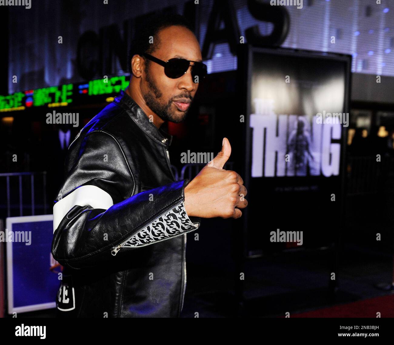 Musician RZA arrives at the premiere of the film "The Thing," Monday ...