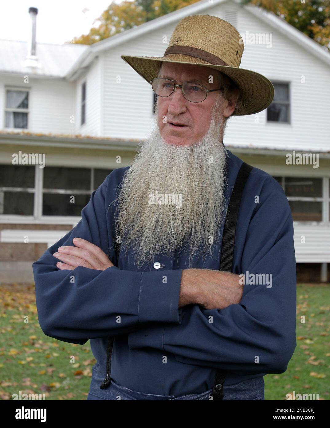 Outside his home in Bergholz, Ohio, Amishman Sam Mullet, father of two ...