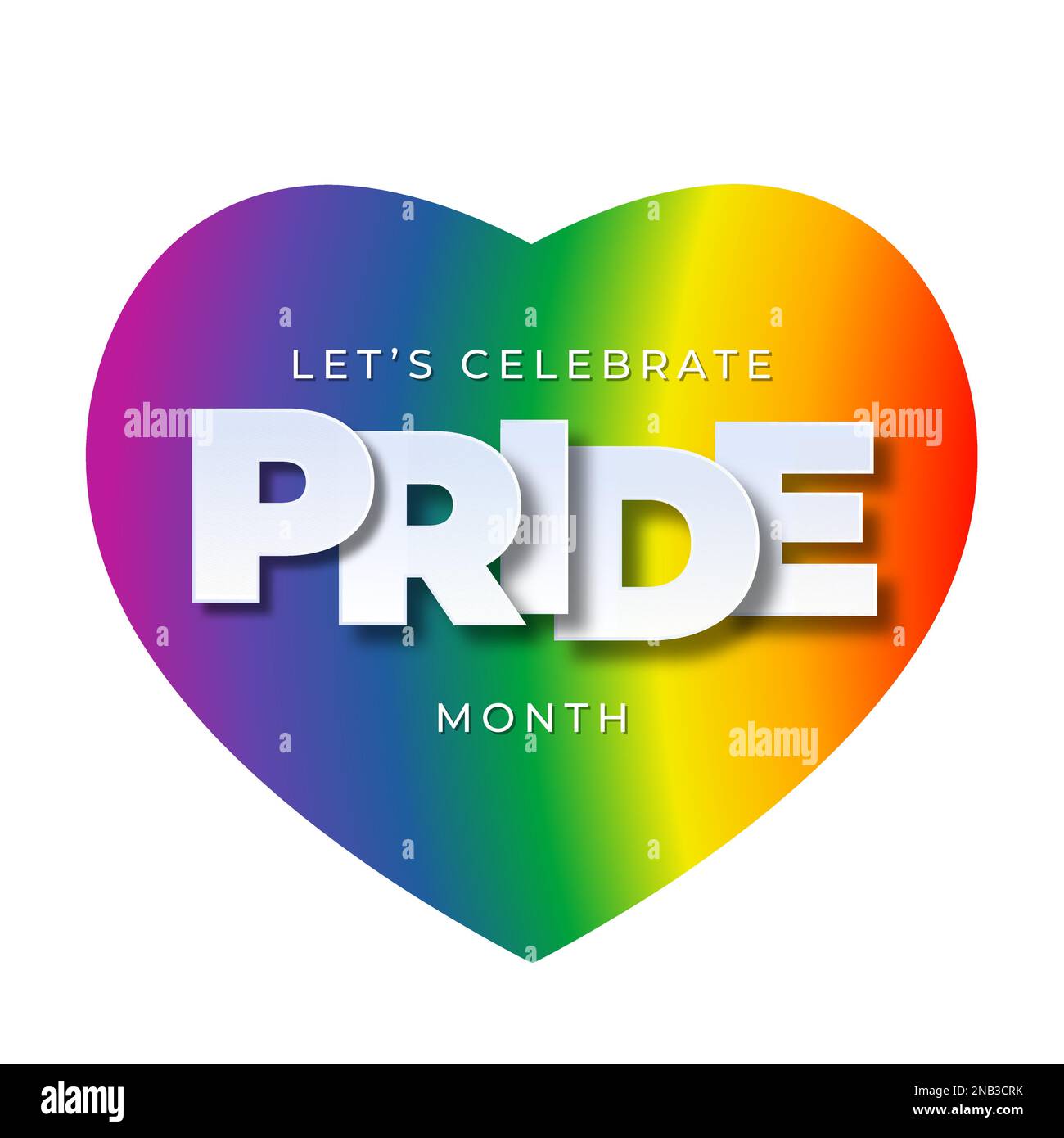 Rainbow Gradient Heart for Pride Month Selebration. Vector Illustration ...