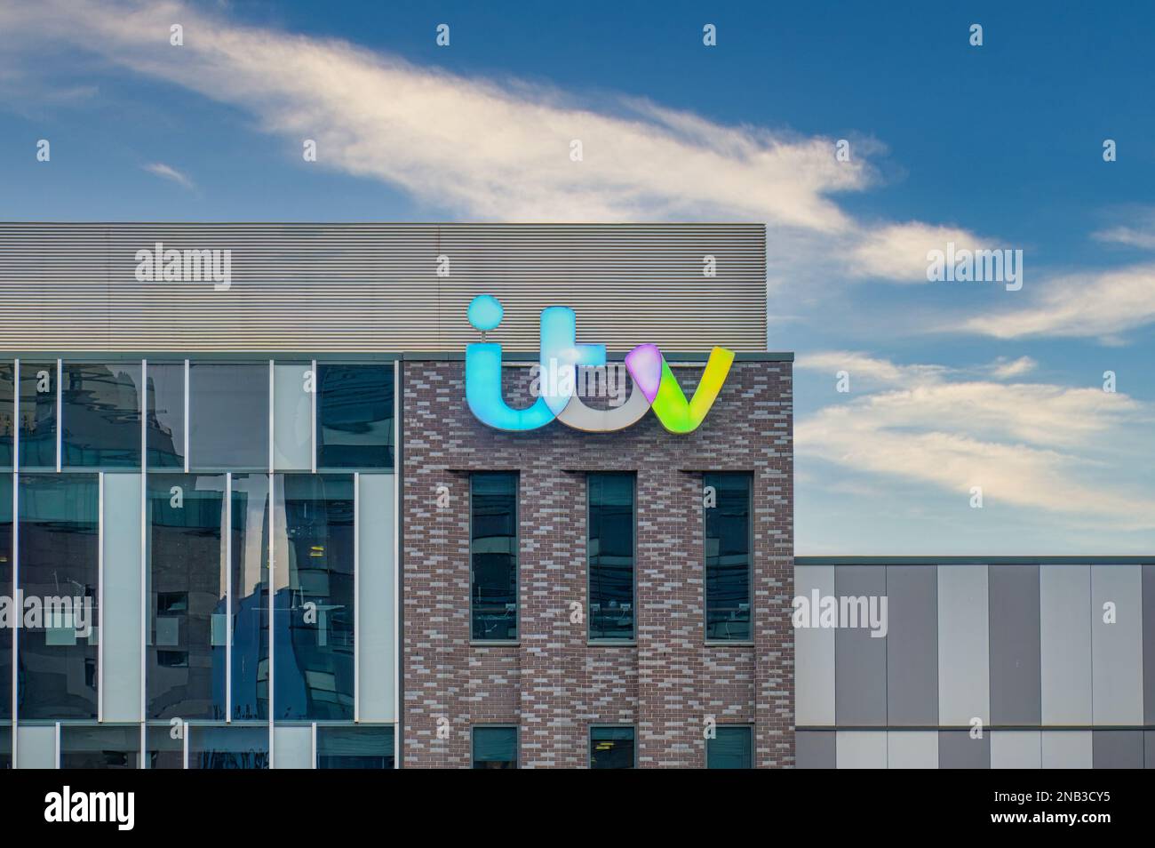 MANCHESTER, UK, 11TH FEBRUARY 2023: ITV building at Media City uk, home ...