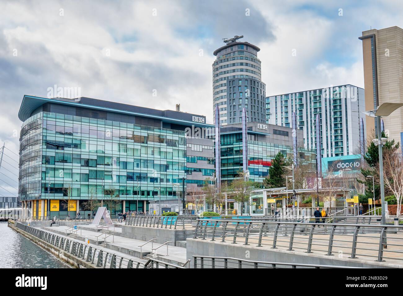 MANCHESTER, UK, 11TH FEBRUARY 2023: View of the BBC building at Media ...
