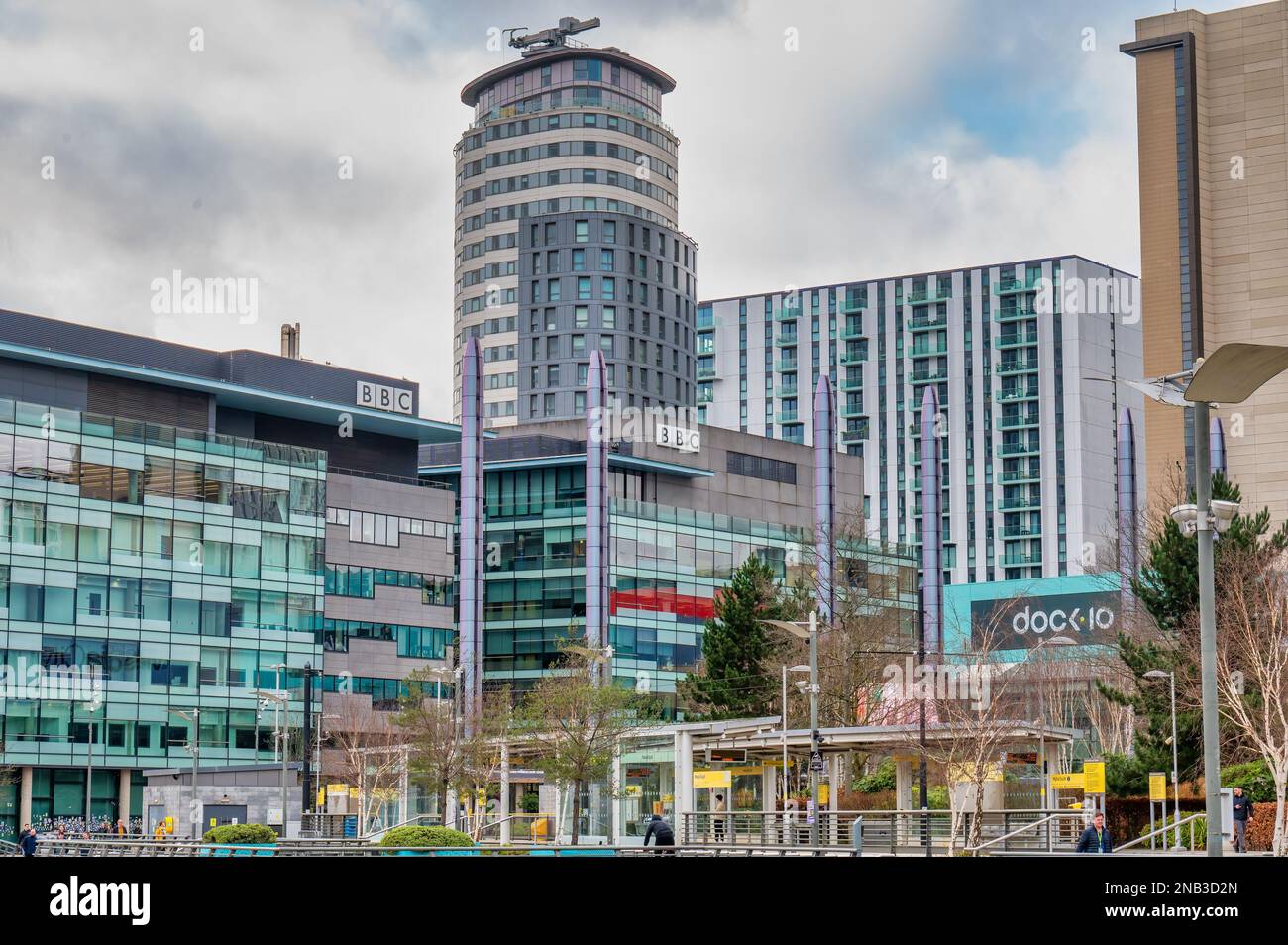 MANCHESTER, UK, 11TH FEBRUARY 2023: View of the BBC building at Media ...