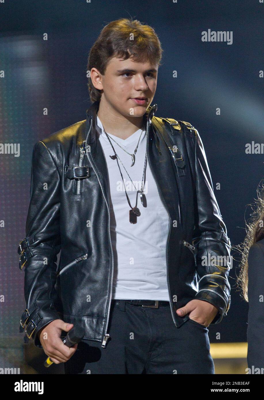 Prince Michael Jackson appears on stage at the Michael Forever the ...