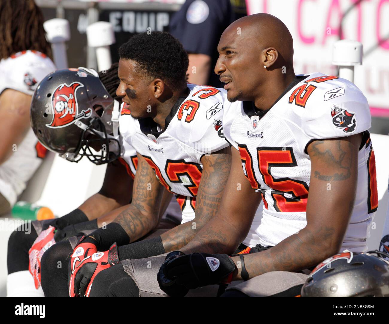 Tampa Bay Buccaneers cornerback Aqib Talib, right, and defensive back ...