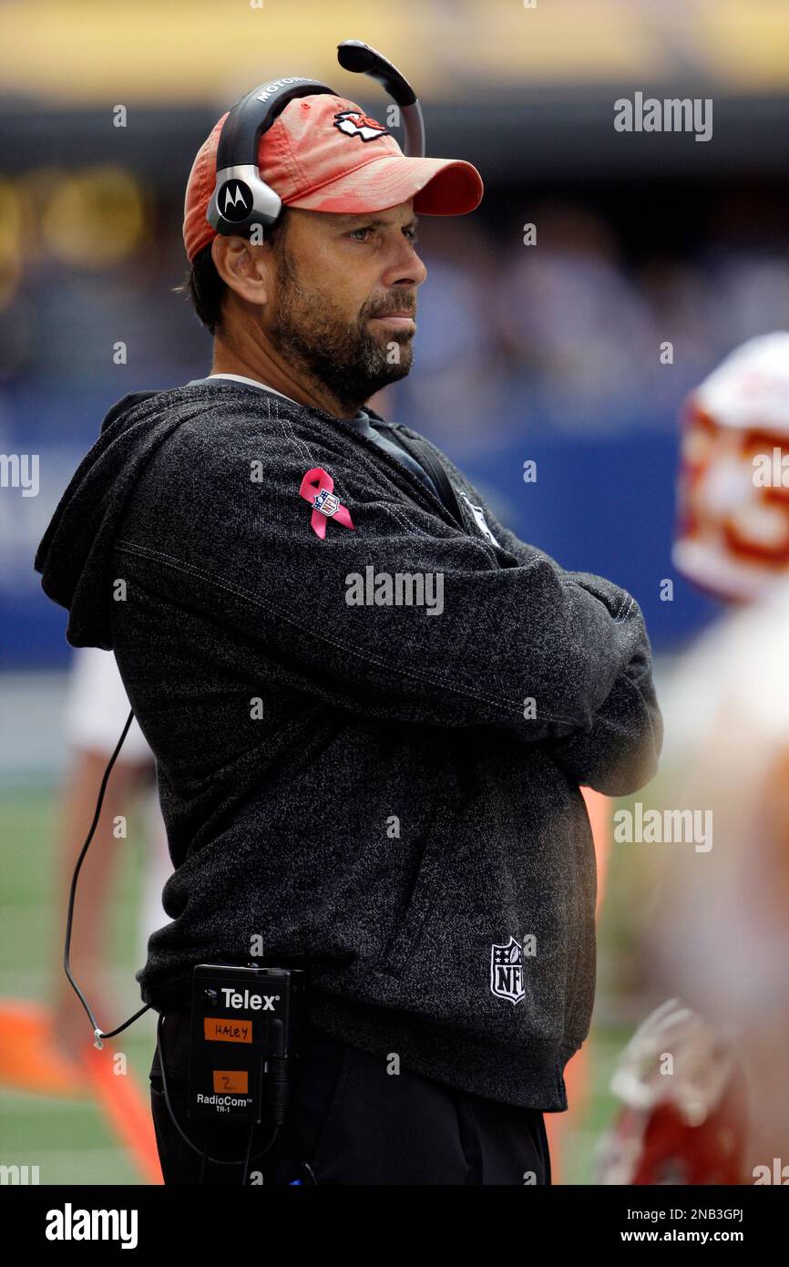 Kansas City Chiefs head coach Todd Haley in the fourth quarter of an ...