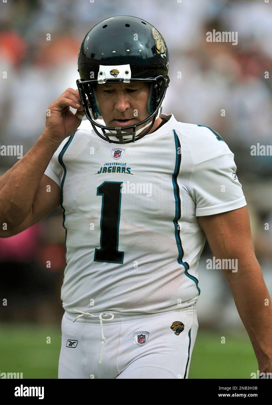 Jacksonville Jaguars punter Matt Turk (1) comes off the field after ...