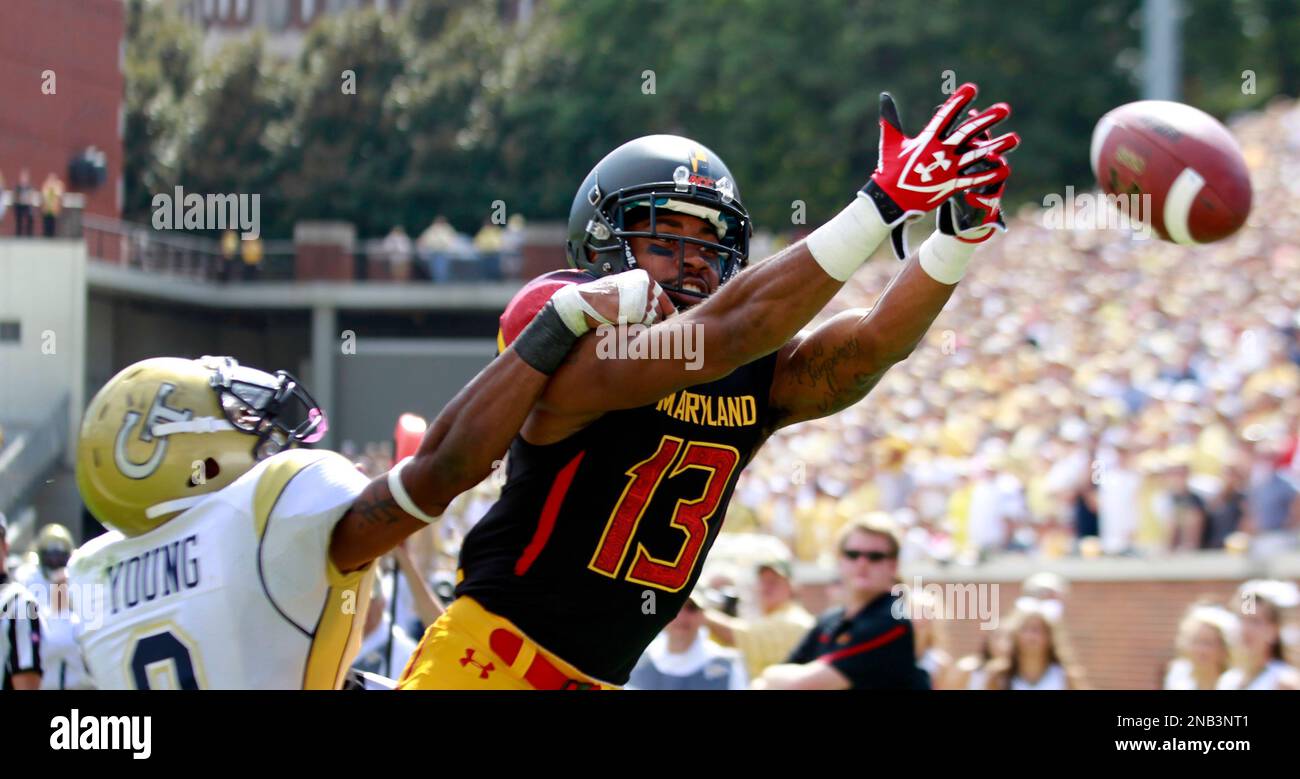 Georgia Tech cornerback Rod Sweeting (6) breaks up a pass intended for ...