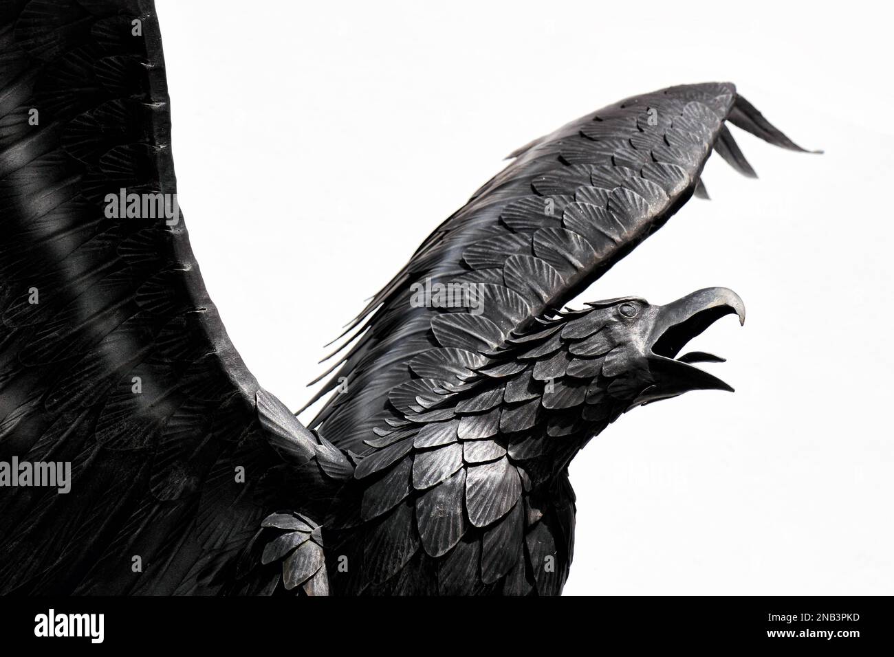 Detail of metal sculpture of an eagle Stock Photo - Alamy