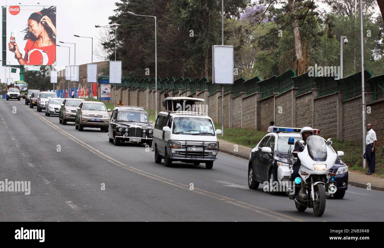 The funeral procession of the late Wangari Maathai arrives at her state ...