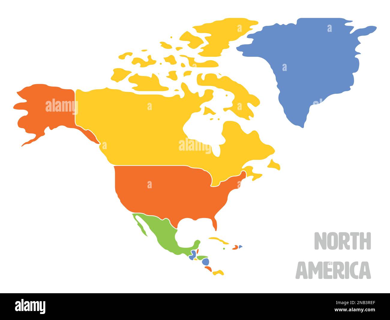 Simplified schematic map of South America. Blank isolated continent ...