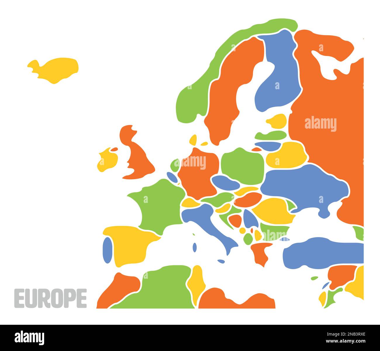 Blank Europe Map Numbered