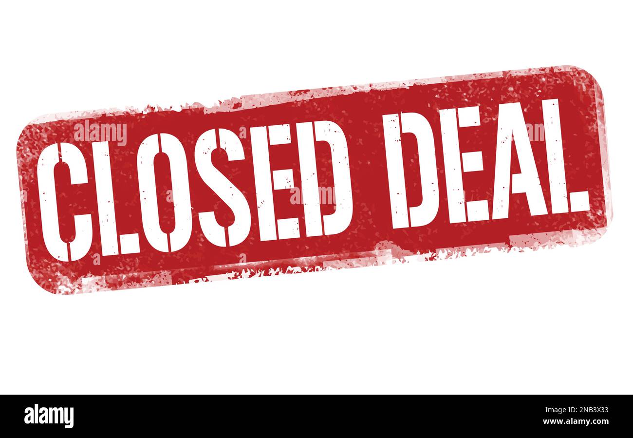 Closed deal grunge rubber stamp on white background, vector ...