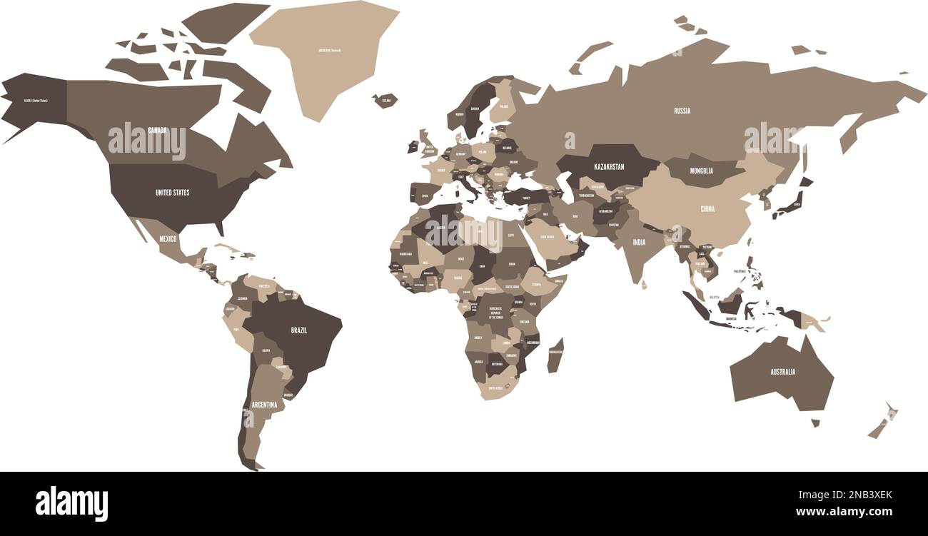 Political map of World. Simplified vector map Stock Vector Image & Art ...