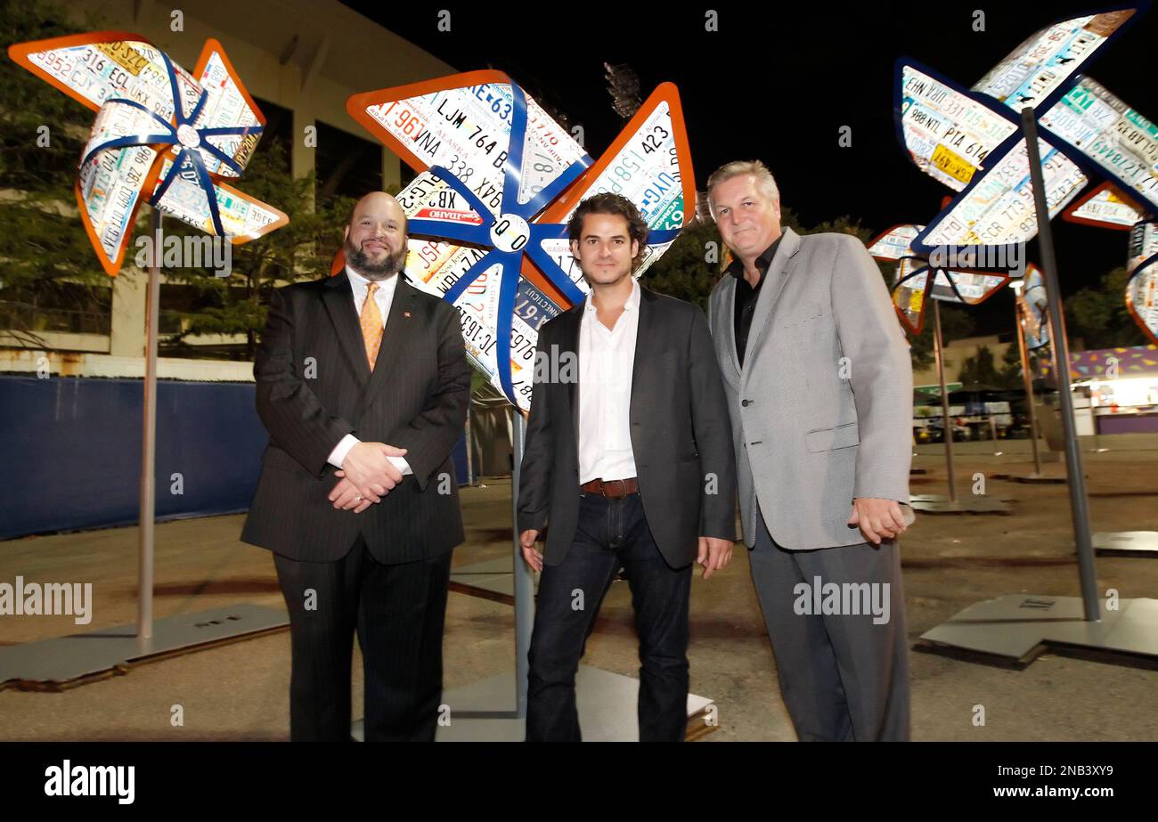 Tom Croce, left, artist Michael Kalish, center, and Tom Kallstrom ...