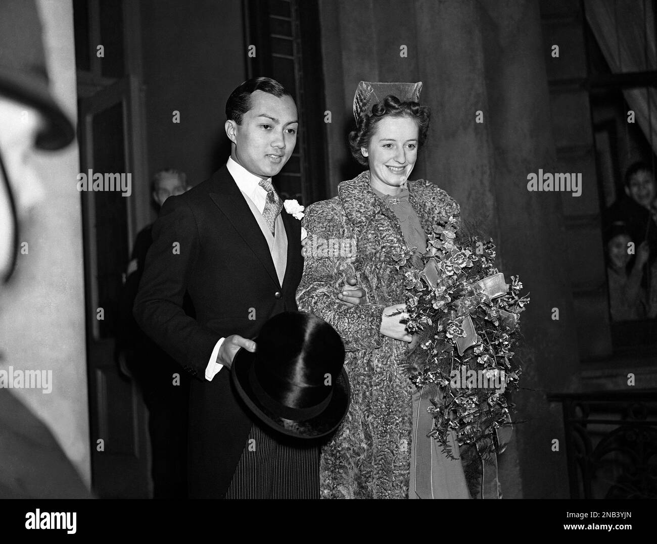 Prince Birabongse of Siam and 21 year old Ceril Heycock, were married at the Siamese Legation ...