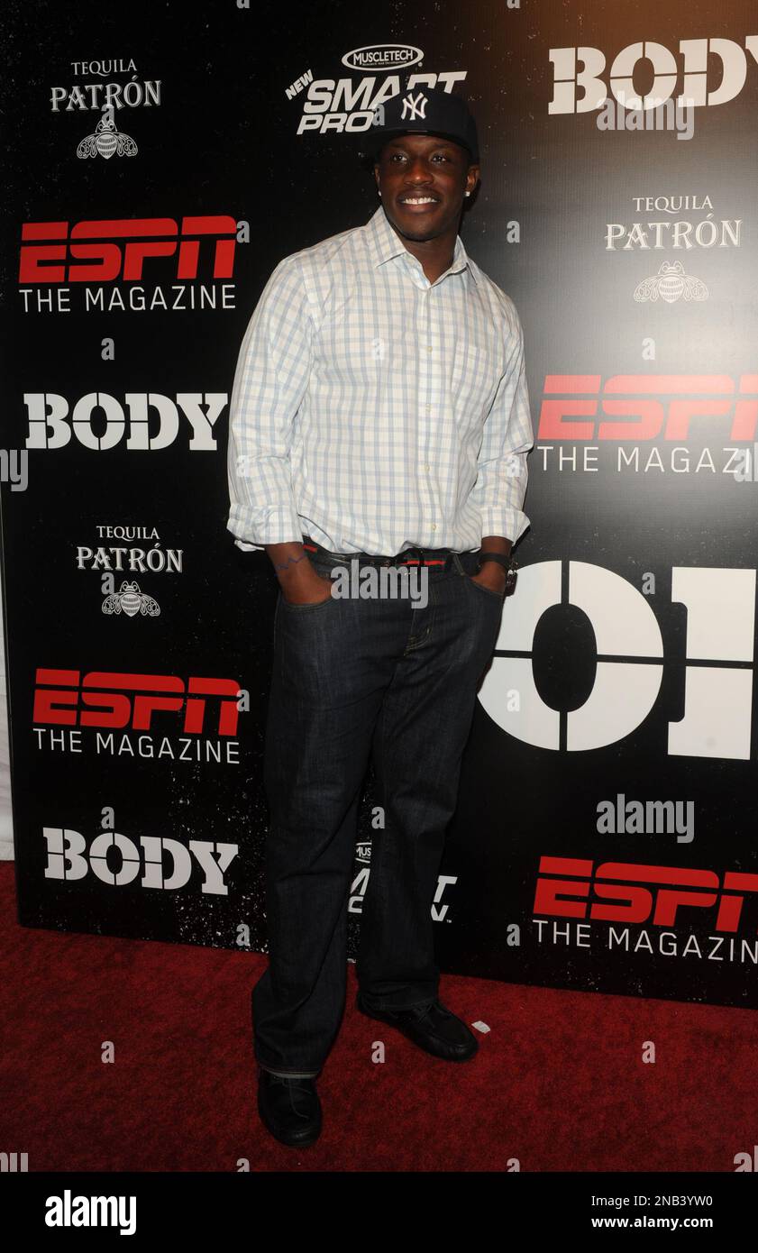 Andre Brown arrives at ESPN The Magazine Body Issue Party, Thursday ...
