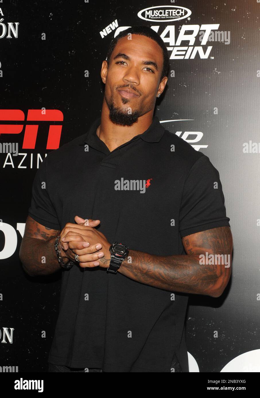 Devin Thomas arrives at ESPN The Magazine Body Issue Party, Thursday ...