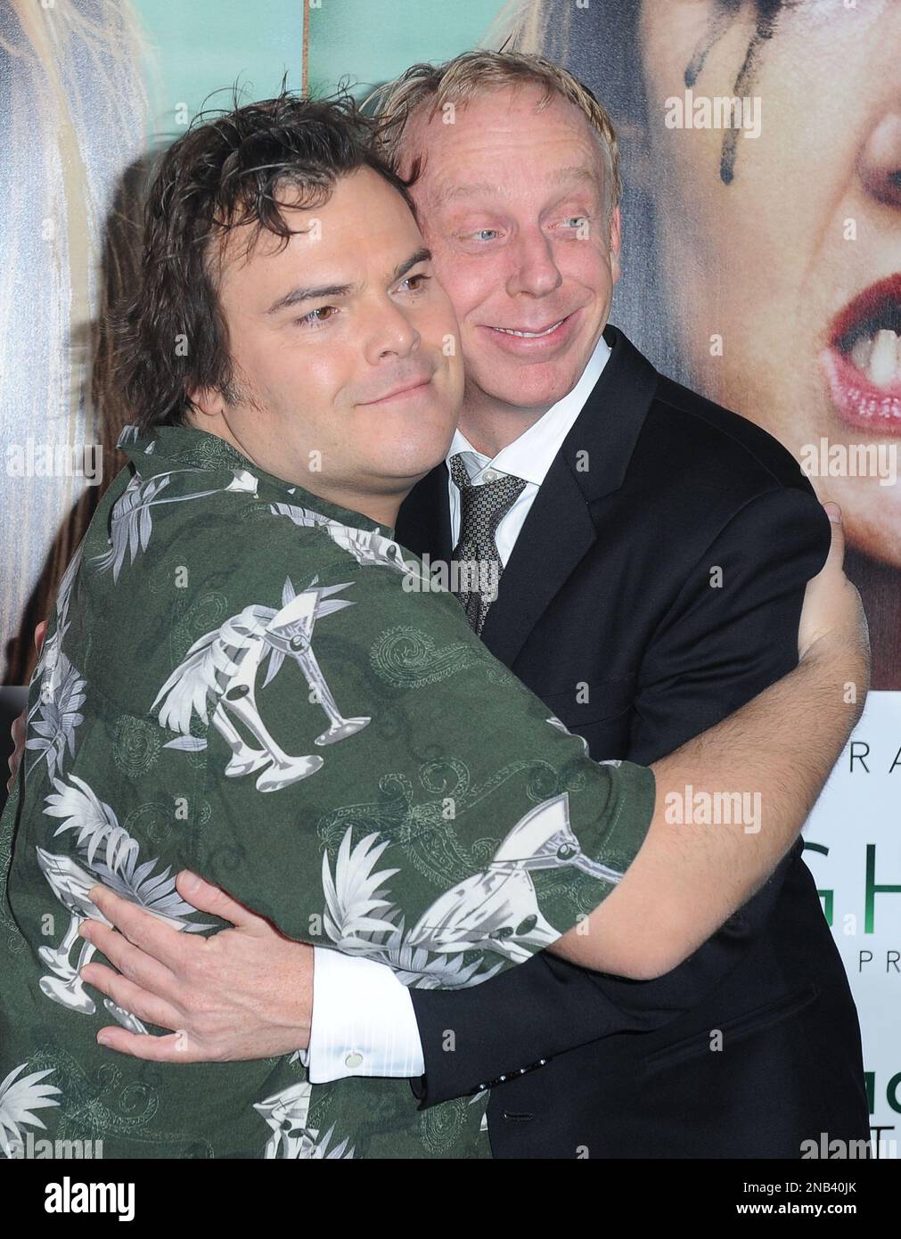 Jack Black, at left, and Mike White arrives at the premiere of the HBO ...