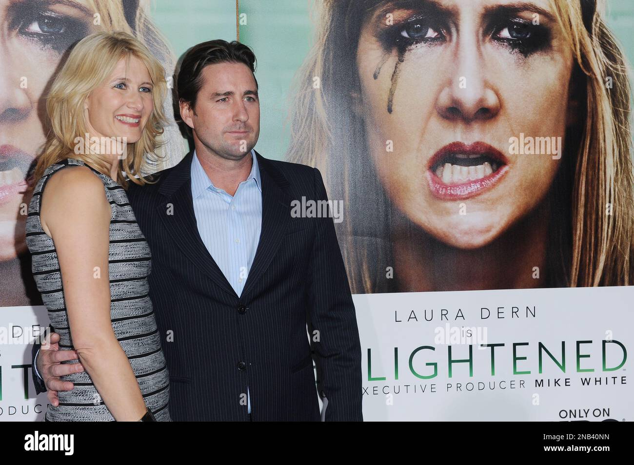 Laura Dern, at left, and Luke Wilson arrives at the premiere of the HBO ...