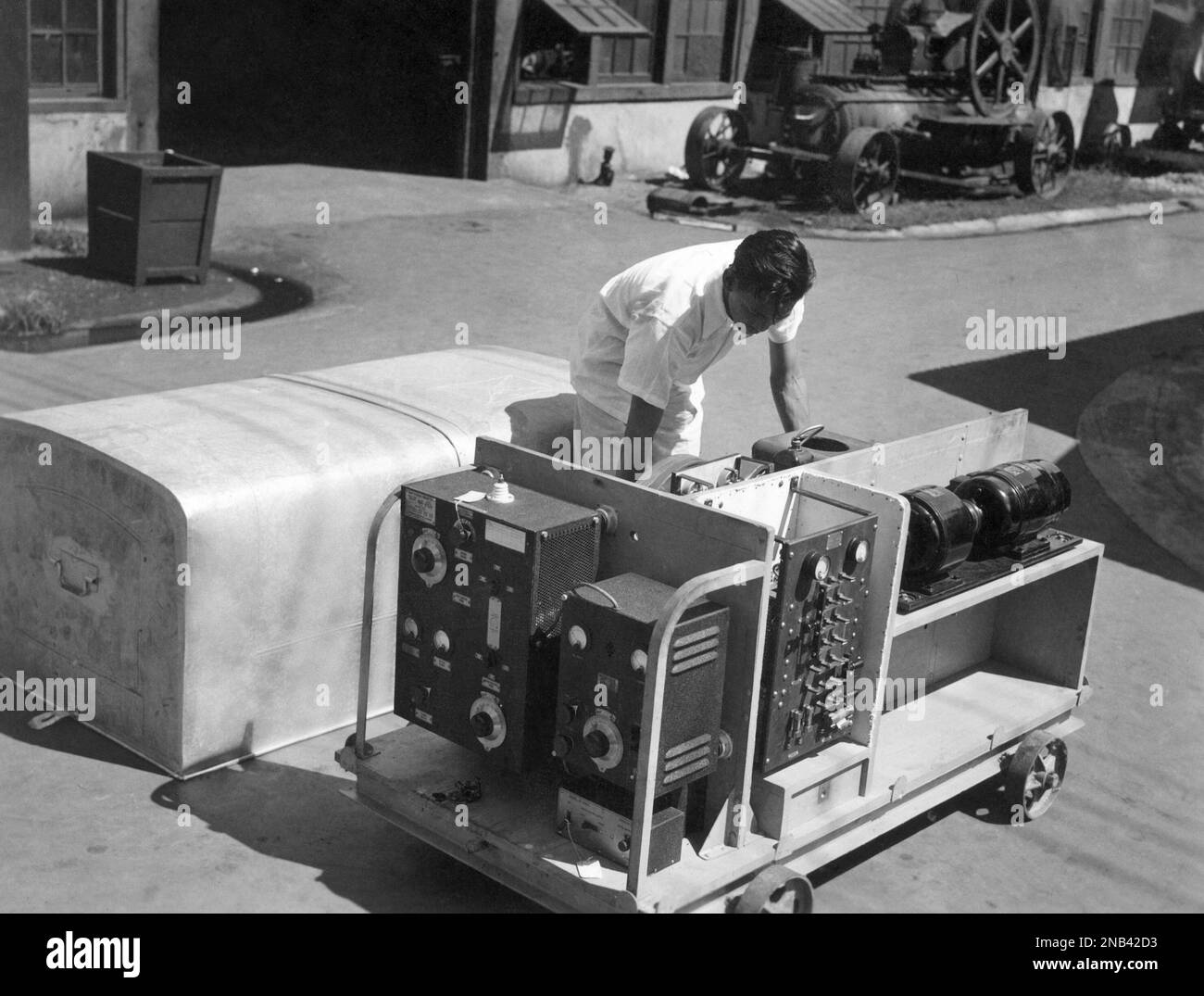 One of the small mobile radio units installed on trailers in Bureau of ...