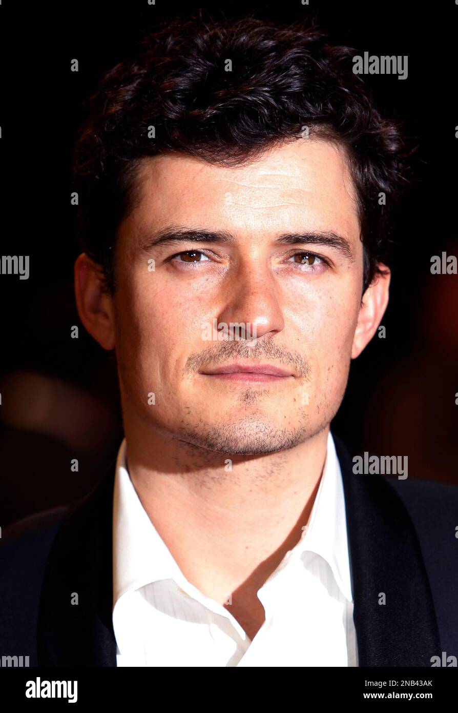 British actor Orlando Bloom arrives for the UK premiere of The Three ...